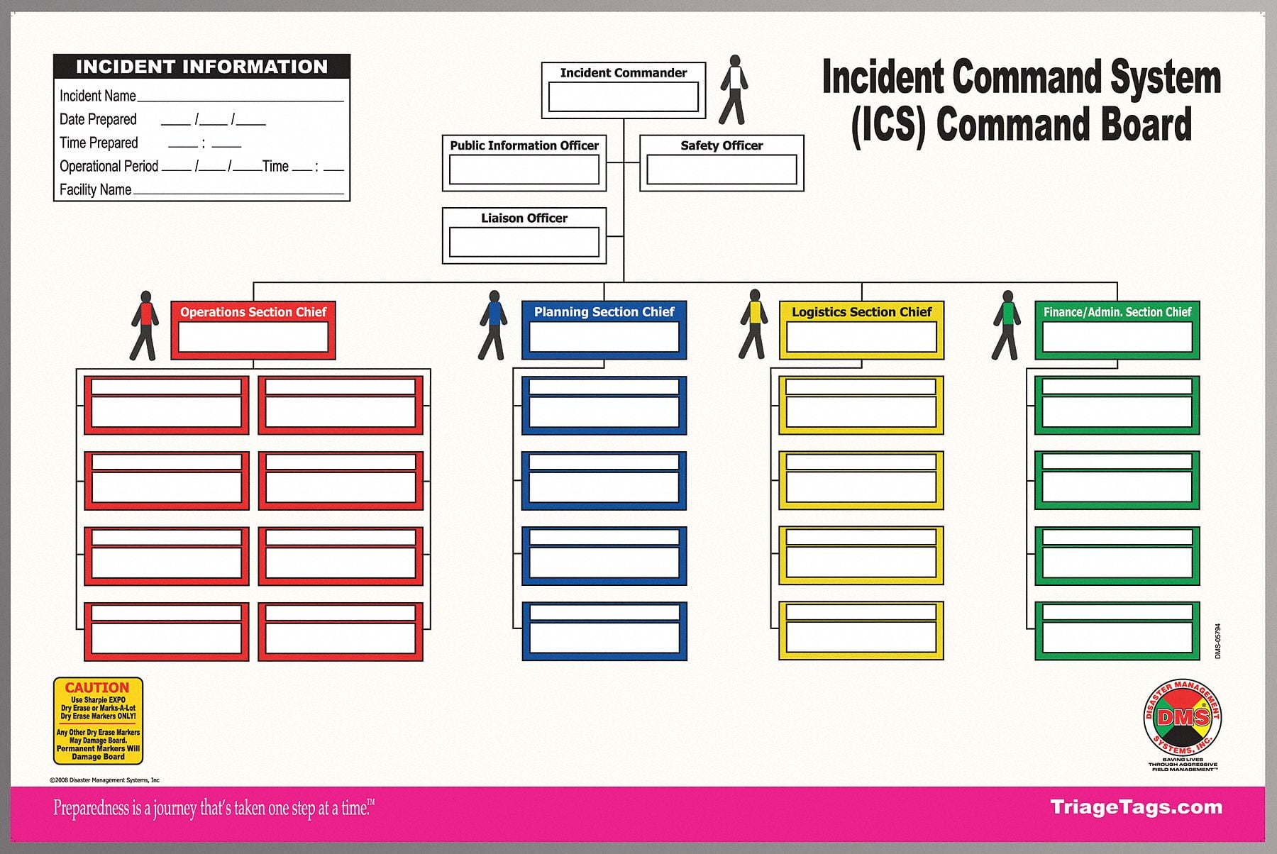 Disaster Management Systems ICS Command Board DMS 05794 - Walmart.com