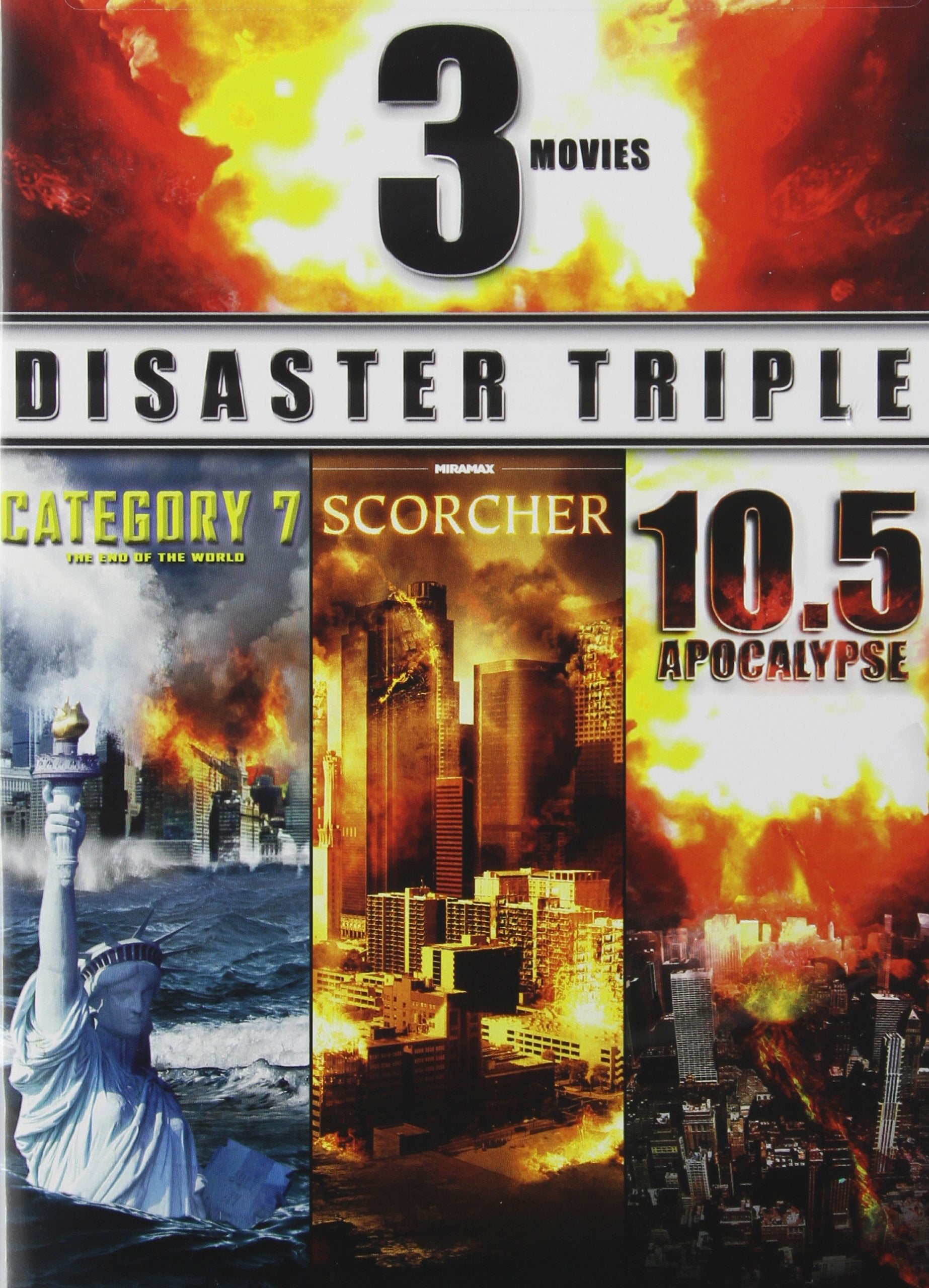 Disaster Triple Feature Category 7 Scorcher 10.5 Apocalypse DVD NEW ...
