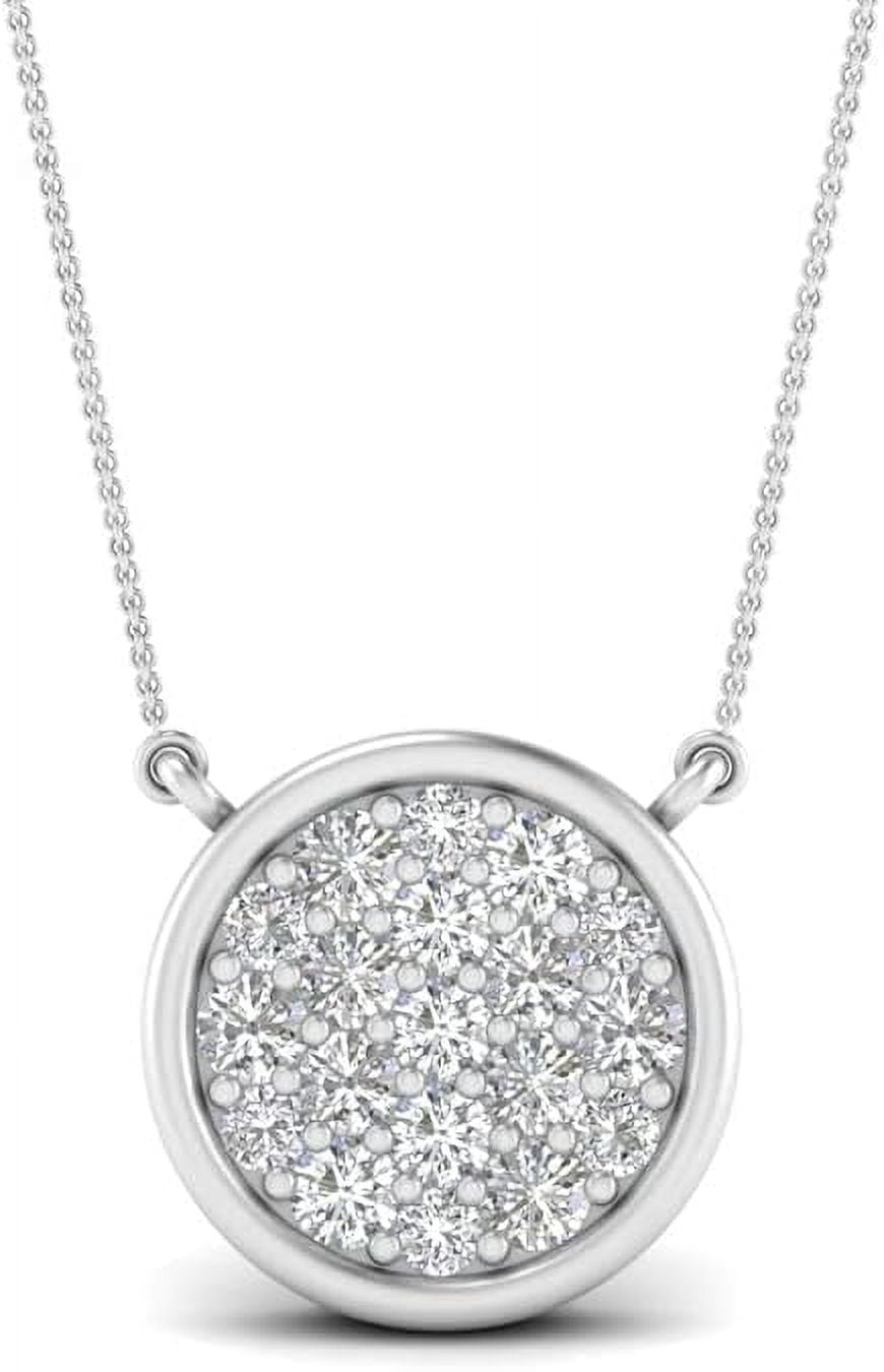 Disc Bezel Set Cluster Lab Diamond Pendant - Fascinating Diamonds ...