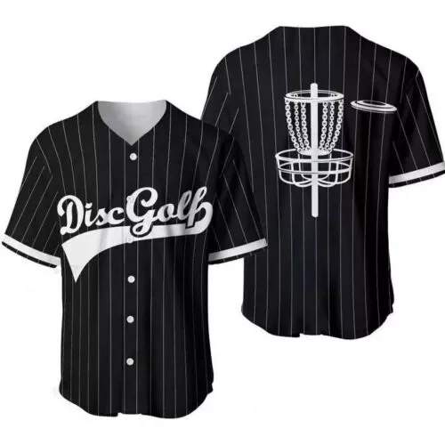 Disc Golf Black And White 3D Baseball Jersey Shirt Us Halloween Gift ...