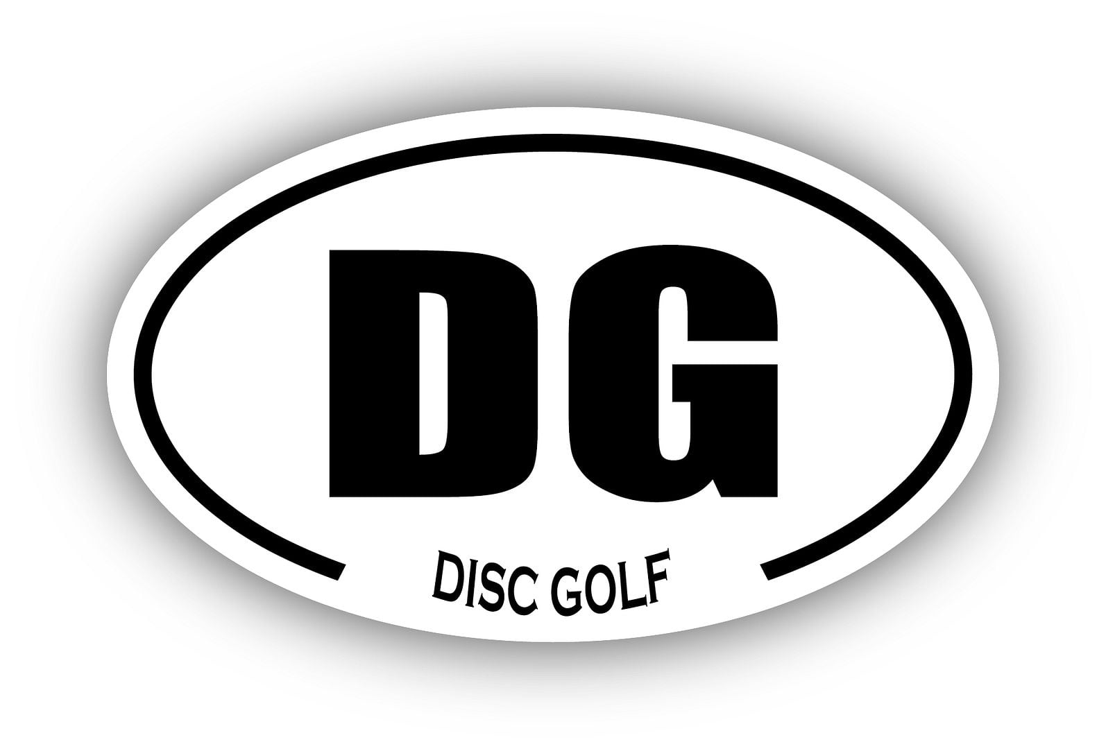Disc Golf DG Oval Bumper Sticker 3M Vinyl Decal 3 in x 5 in - Walmart.com