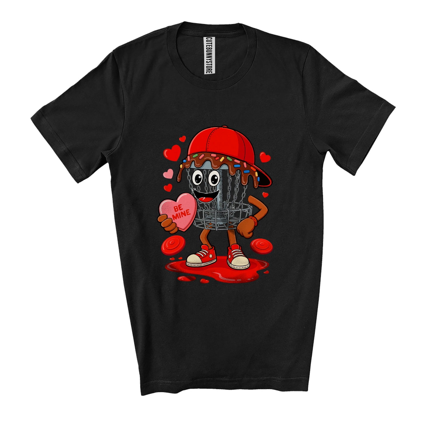 Disc Golf Dripped Valentine; Humorous Valentine's Day Hearts Sport ...