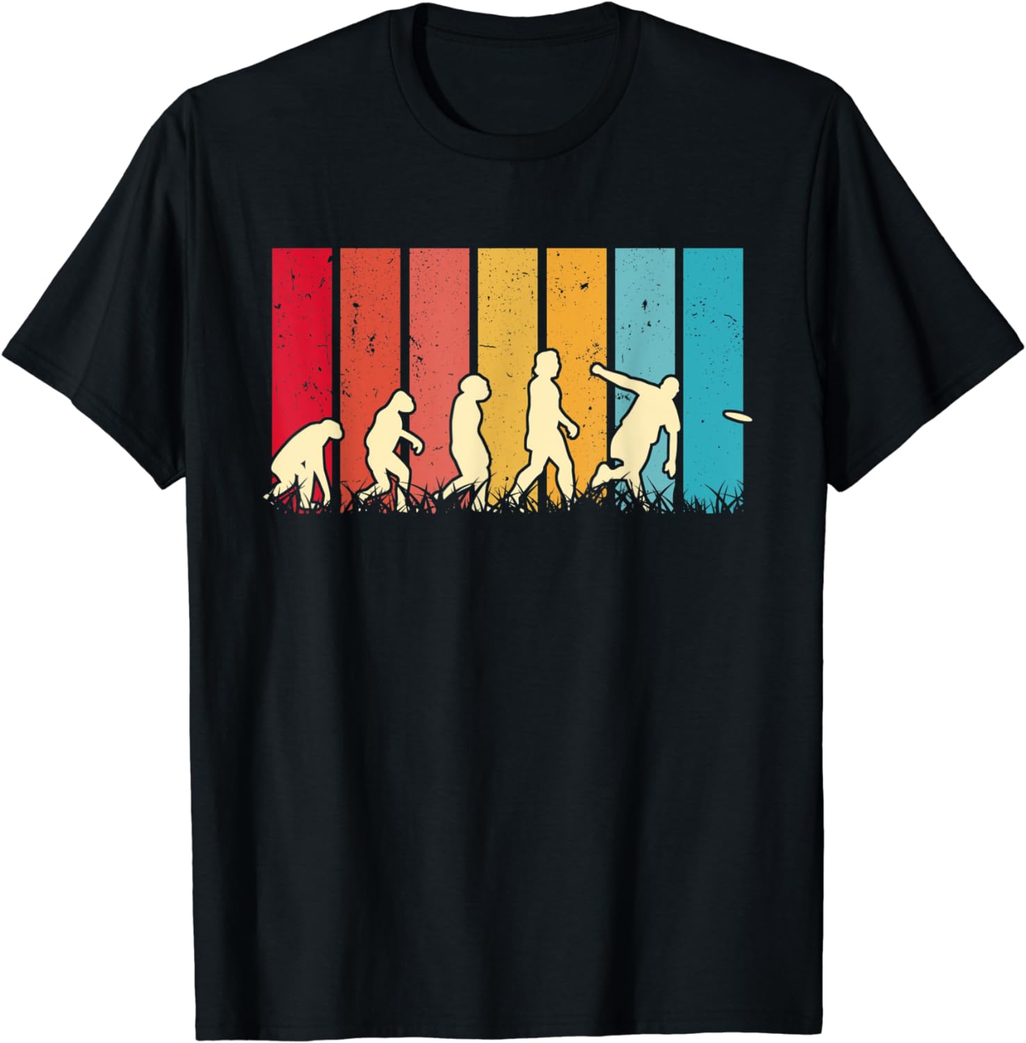 Disc Golf Evolution Retro Disc Golfer Vintage T-Shirt - Walmart.com