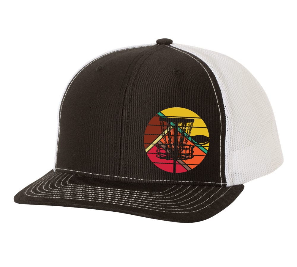 Disc Golf Goal Target Retro Mens Embroidered Mesh Back Trucker Hat ...