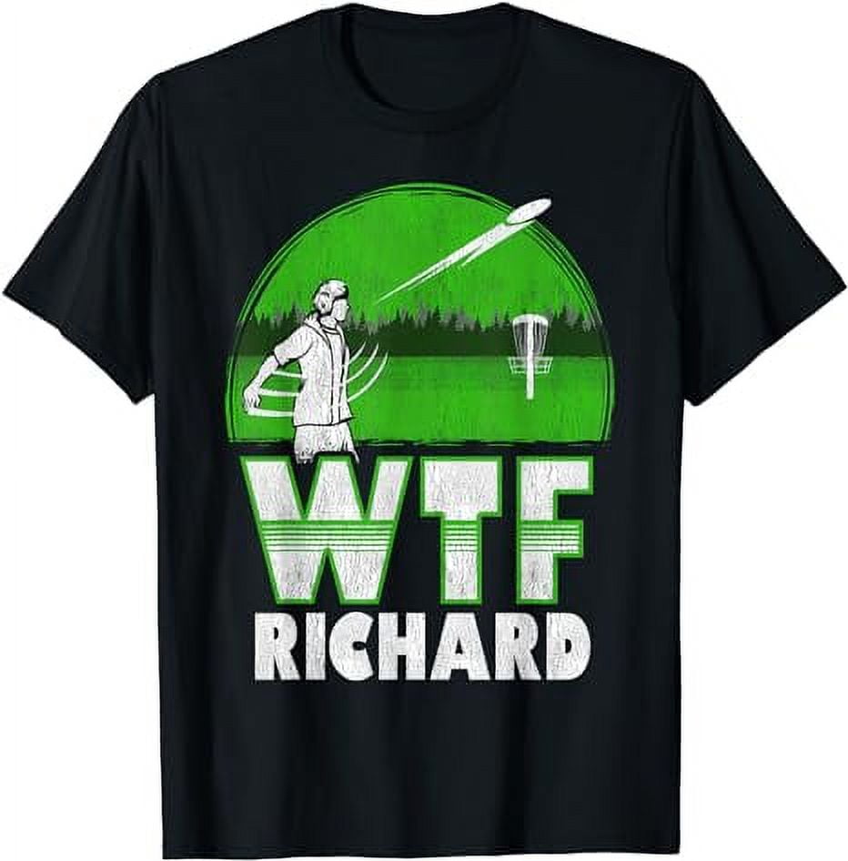 Disc Golf Shirt Men - Funny WTF Richard Distressed Drawing - Walmart.com