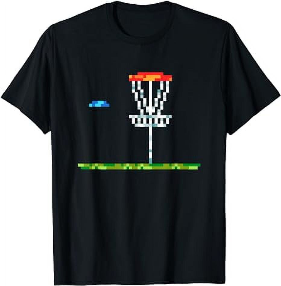 Disc Golf Shirts Men Disc Golf Tee 8 Bit Basket T-Shirt - Walmart.com