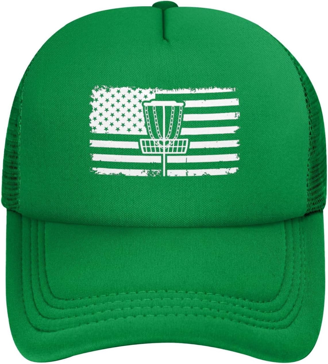 Disc Golf Vintage USA Flag Adjustable Outdoor Adult Mesh Baseball Hat ...