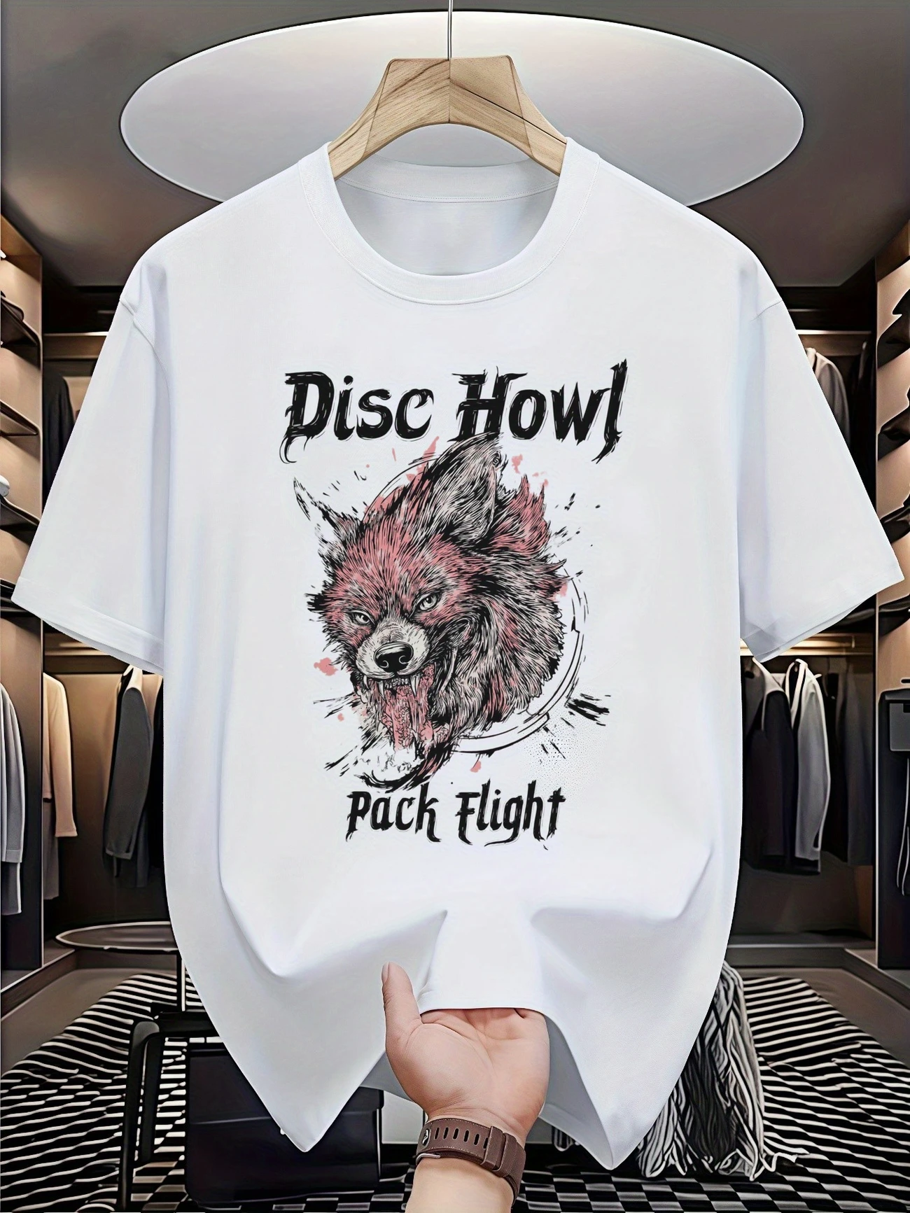 Disc Howl Pack Flight T-Shirt for Men & Women - 100% Cotton White ...
