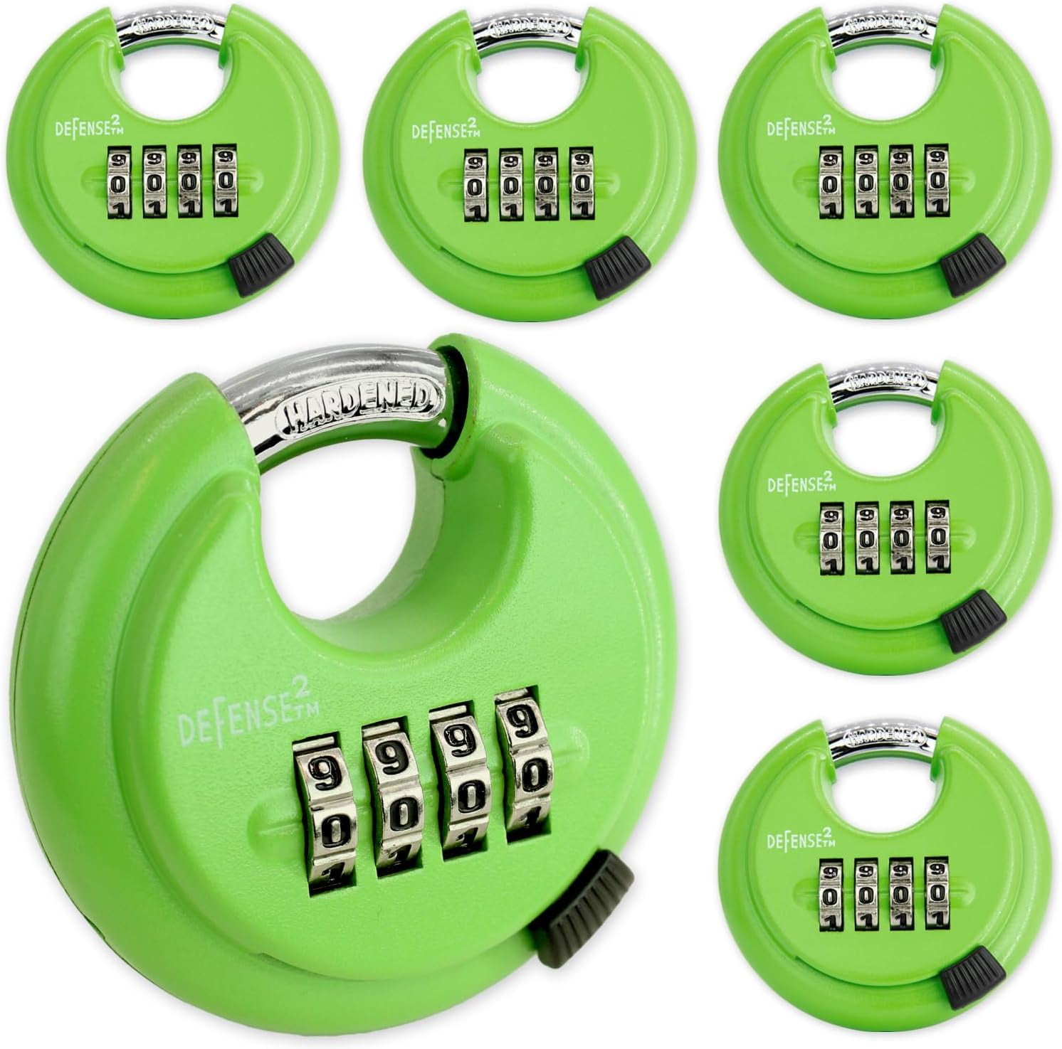 Disc Lock for Storage Unit 4 Digit Combination Lock Outdoor Padlock Weatherproof Combination ...