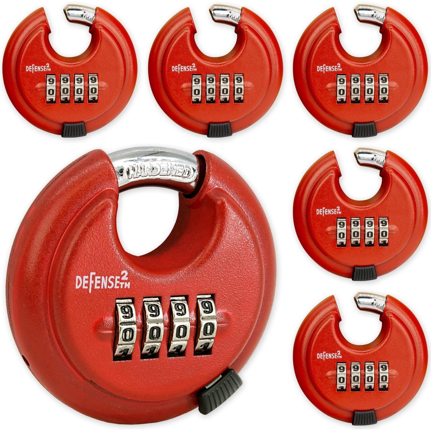 Disc Lock for Storage Unit 4 Digit Combination Lock Outdoor Padlock ...