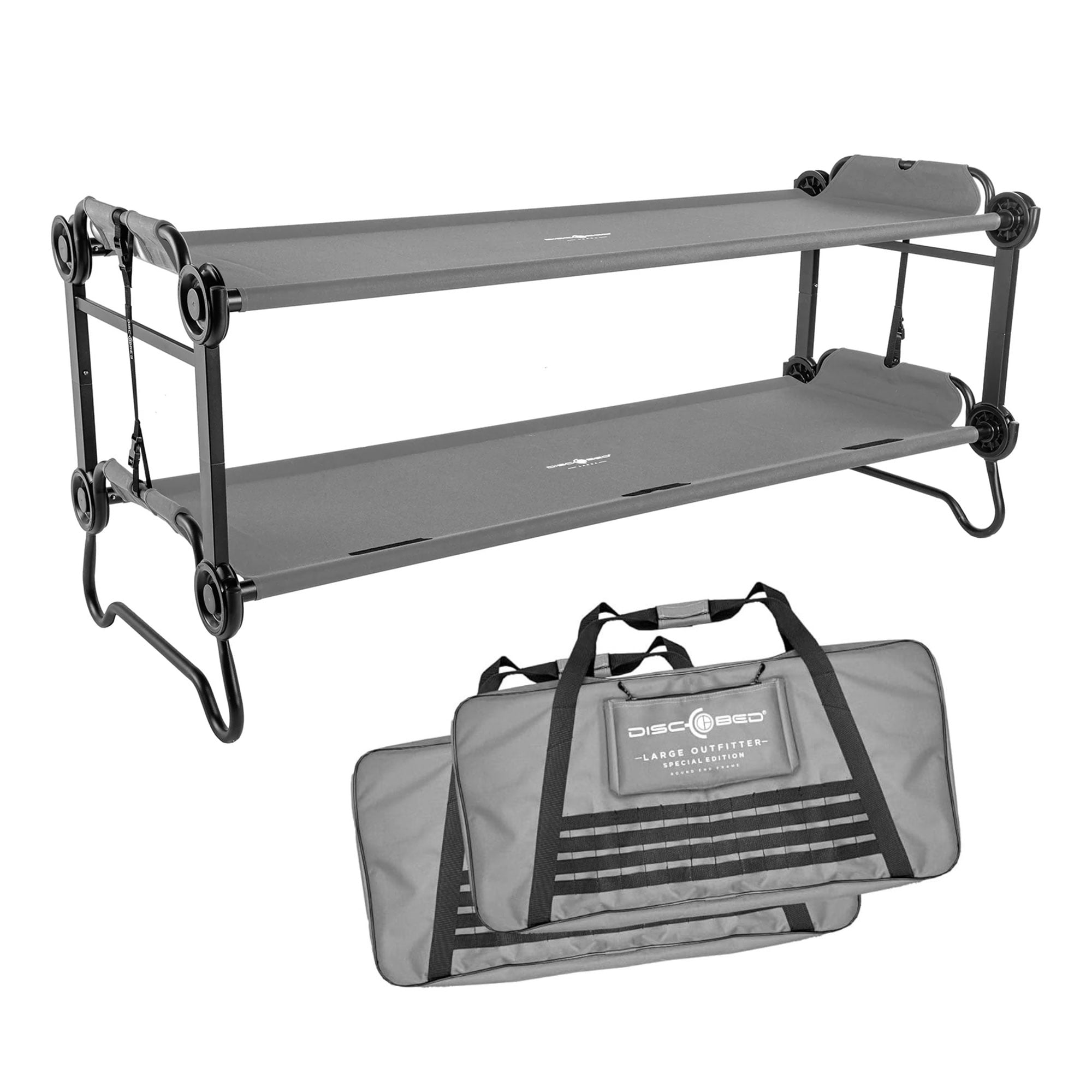 Disc-O-Bed Large Outdoor Convertible 2 Person Portable Camping Bunk ...
