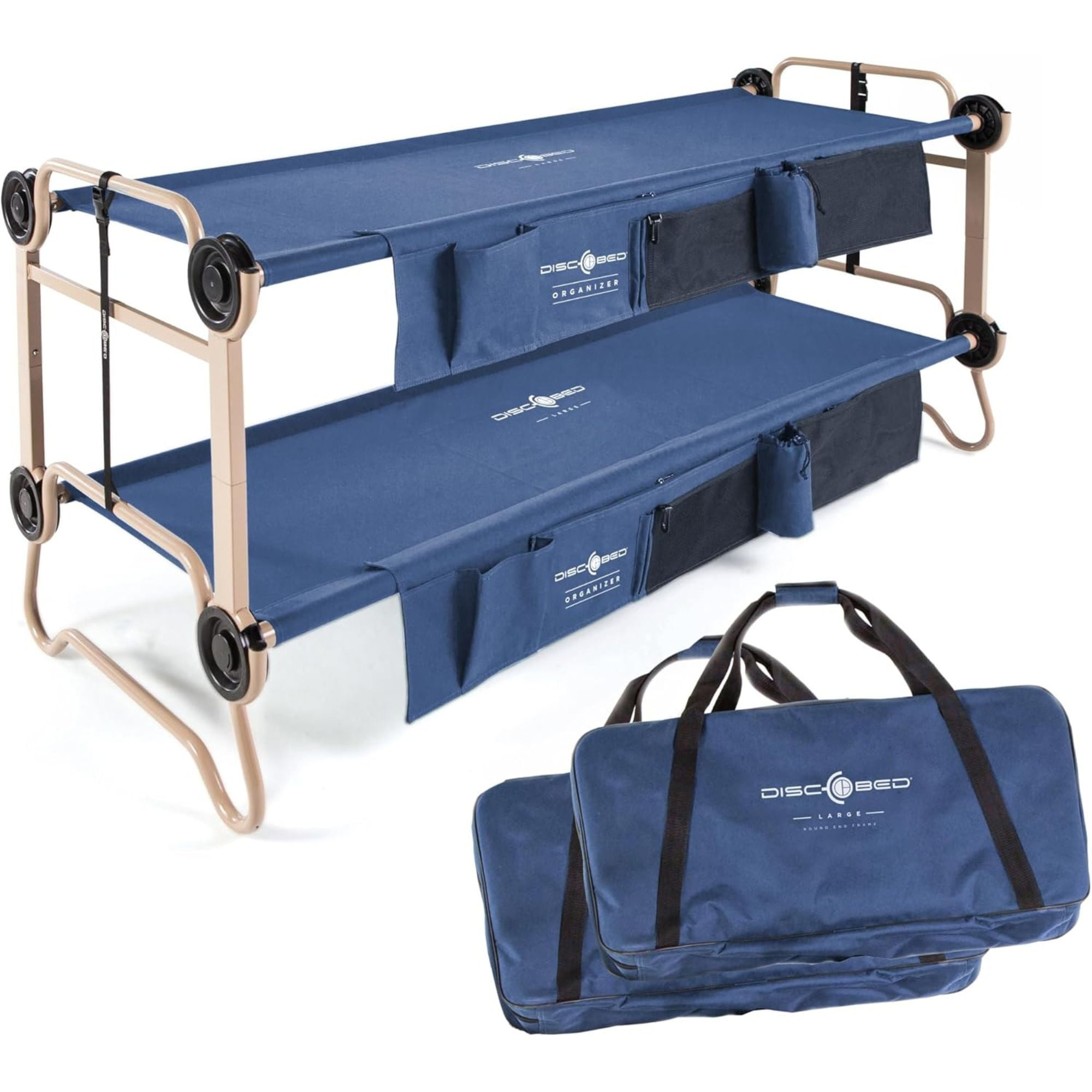 Disc-O-Bed Large Outdoor Convertible 2 Person Portable Camping Bunk ...