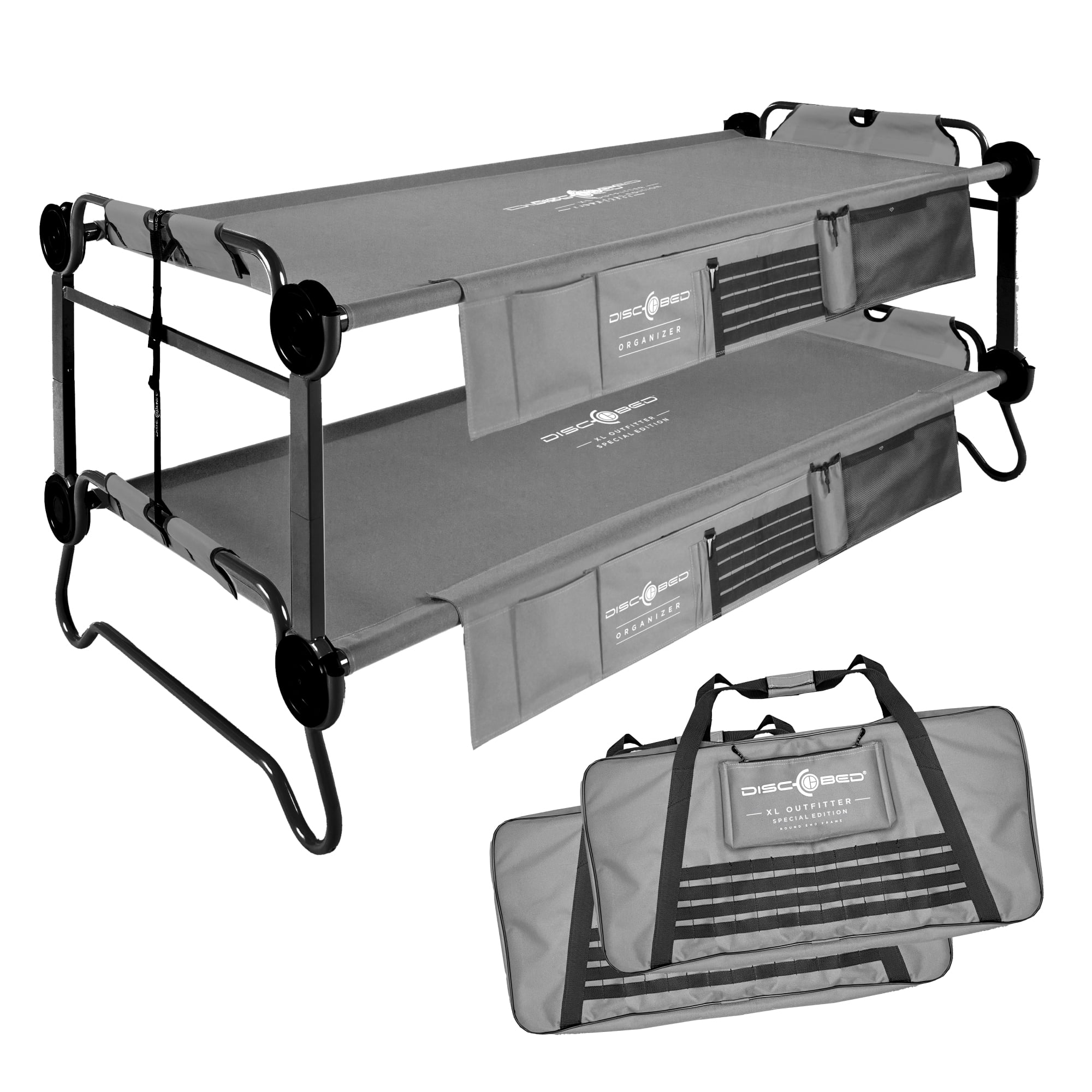 Disc-O-Bed XL Outfitter Bench Double Cot Camping Bunk with Organizers ...