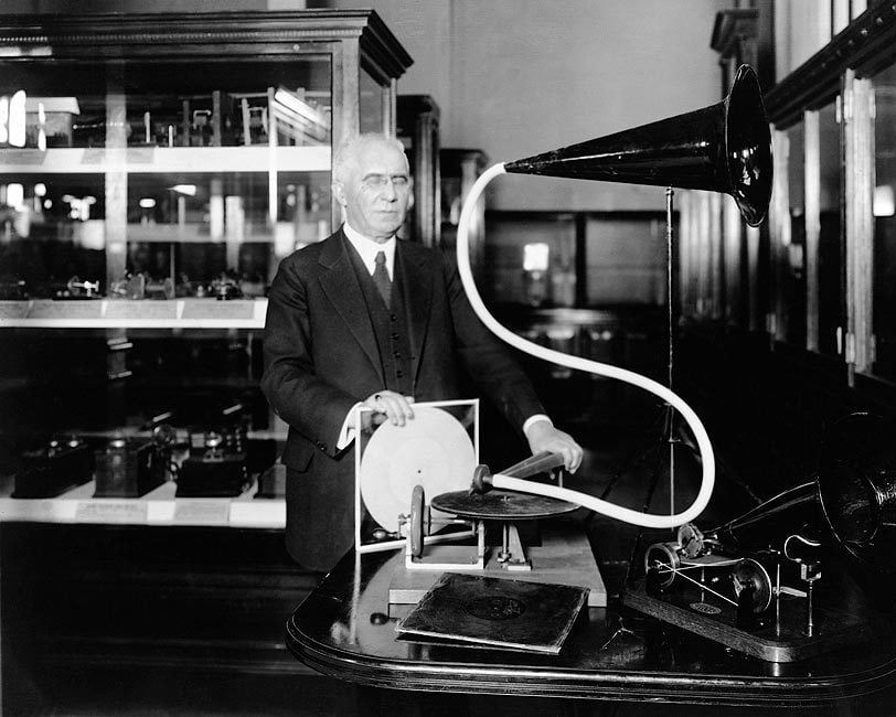 Disc Record Inventor Emile Berliner Style - A - 24x36 Inch Laminated ...