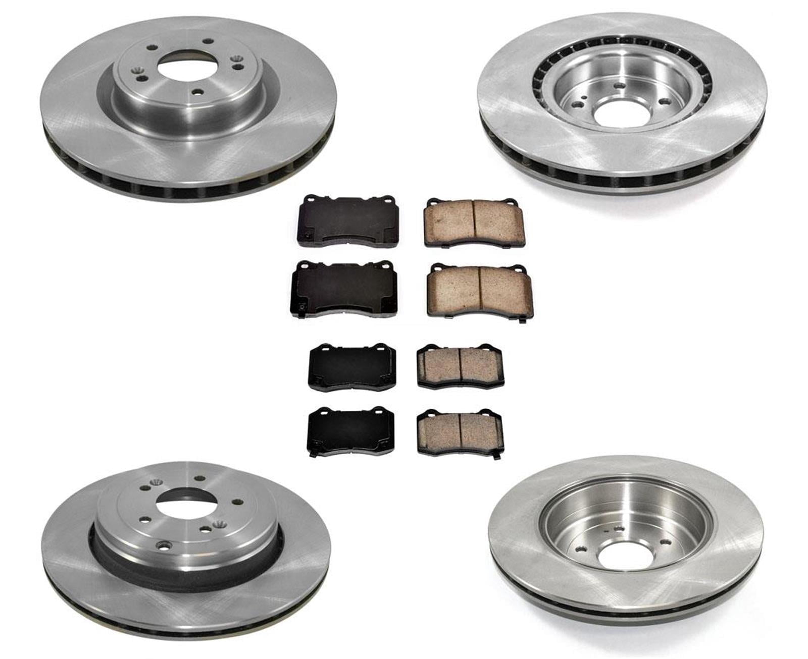 Disc Rotors Ceramic Brake Pads w Brembo 4 Piston for Hyundai Genesis ...