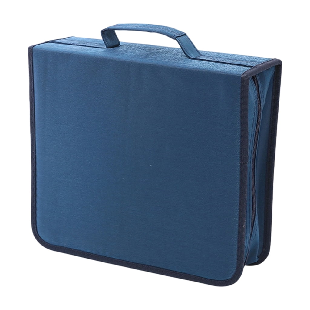 Disc Storage Box Carrying Case with Handle Stackable VCD Holder ...