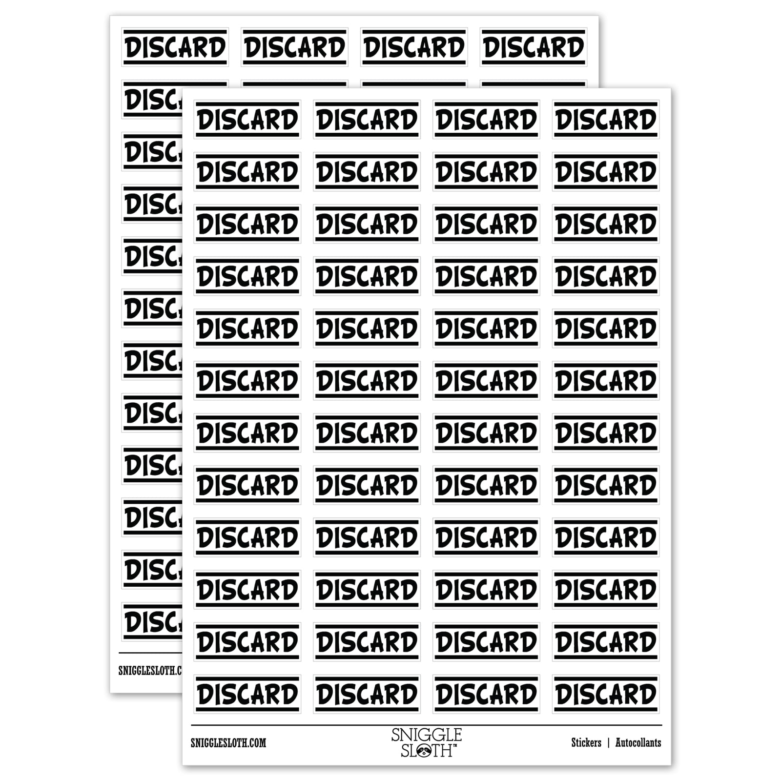 Discard Bold Sticker Set - White - Gloss Finish - 1.25" Mini - Walmart.com