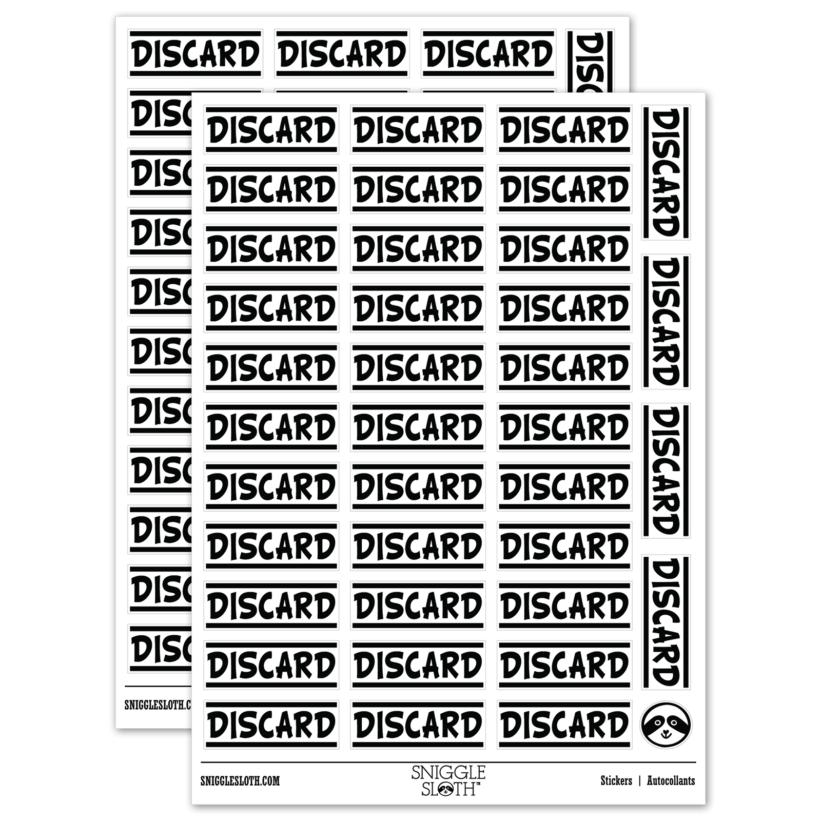 Discard Bold Sticker Set - White - Gloss Finish - 1.5" Small - Walmart.com