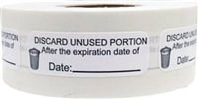 Discard Unused Portion - After Date: Medical Labels | 0.5 x 1.5" inches ...