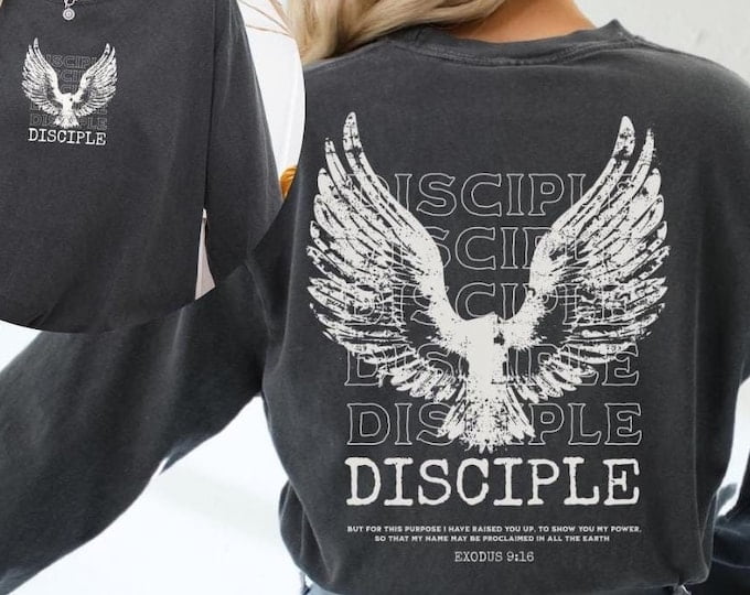 Disciple Shirt Long Sleeve T-Shirt Disciples Of Christ Christian Shirt ...