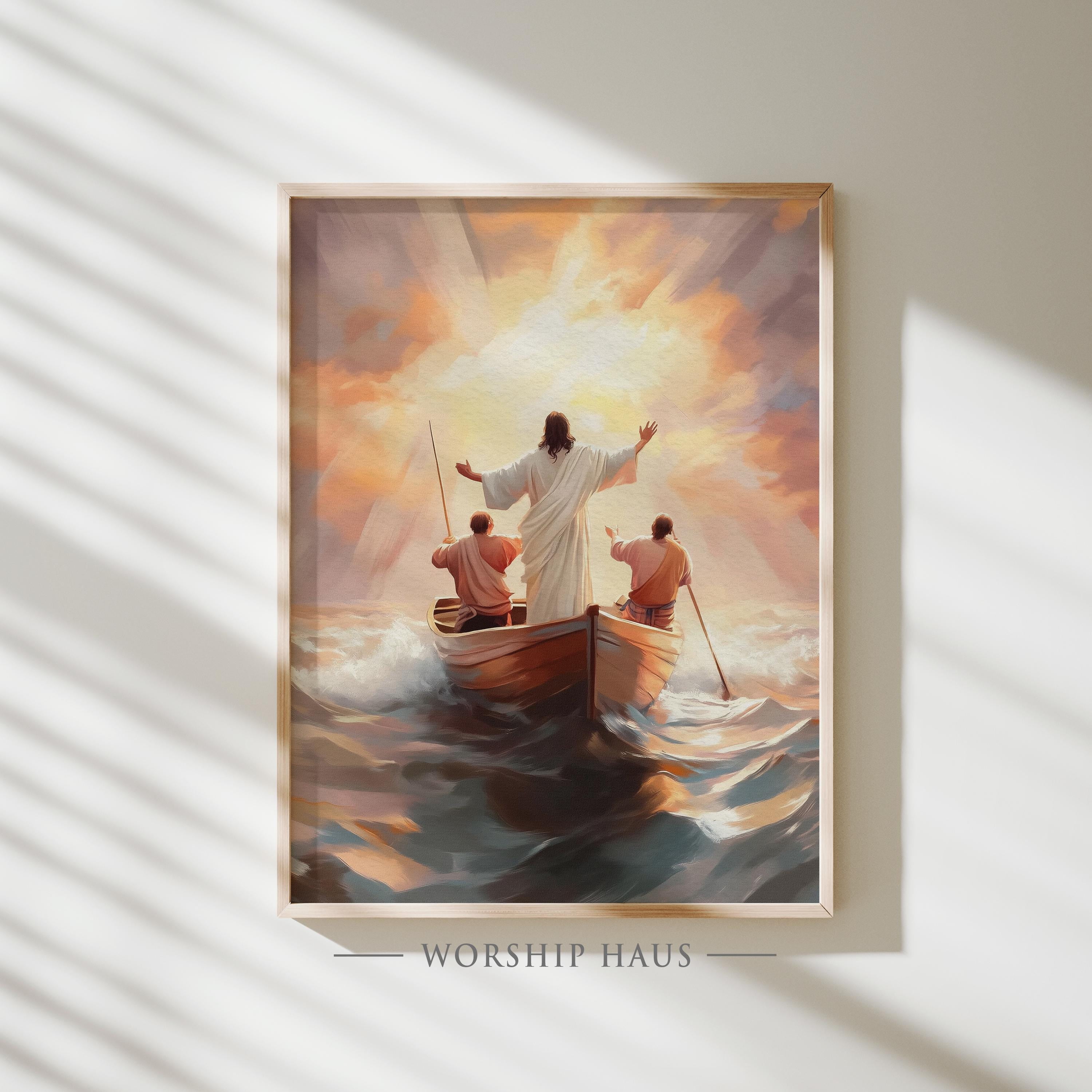 Disciples Witness His Power Christian Wall Art Jesus Calms The Storm At ...