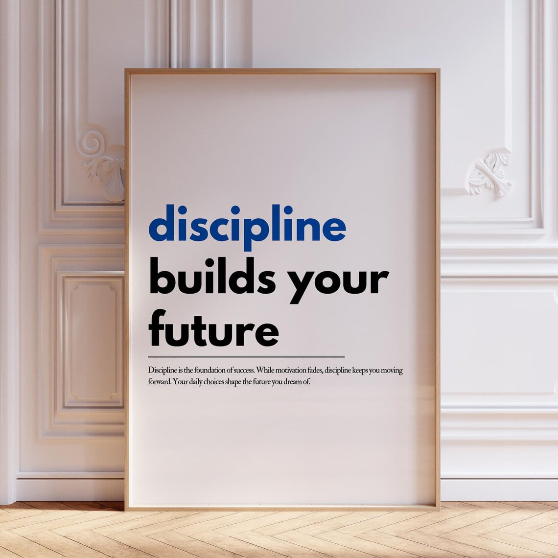 Discipline Builds Your Future, Inspirational Wall Art, Typography ...