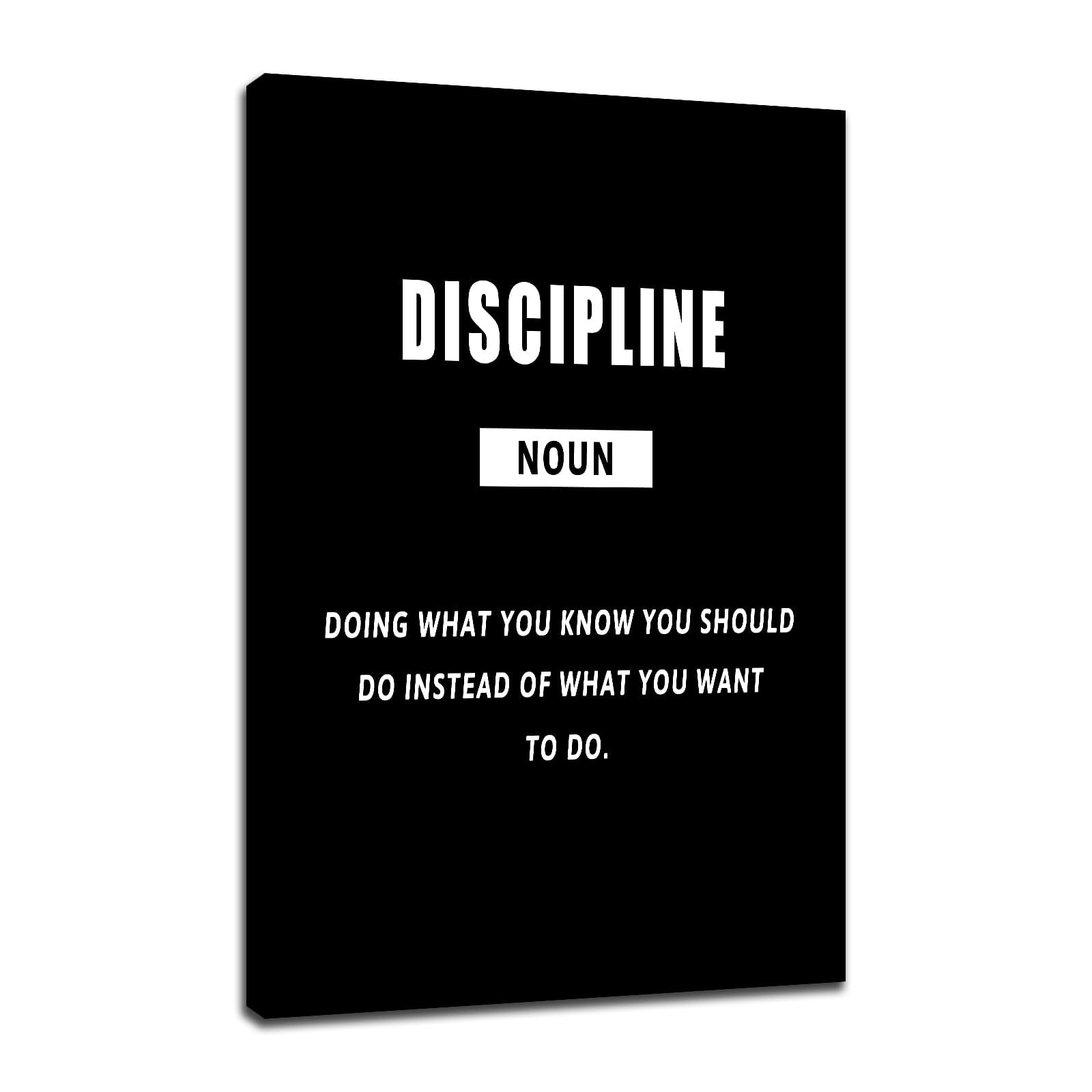Discipline Canvas Art Print 24"L x 36"W Motivational Office Home Decor ...