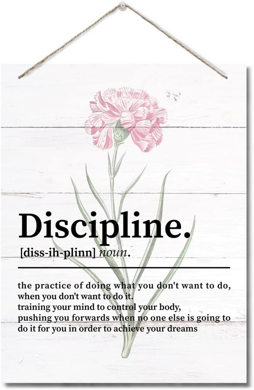 Discipline Decor Sign, Discipline Definition Inspirational Quote ...