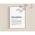 Discipline Definition Office Motivational Wall Art, Unframed Canvas ...