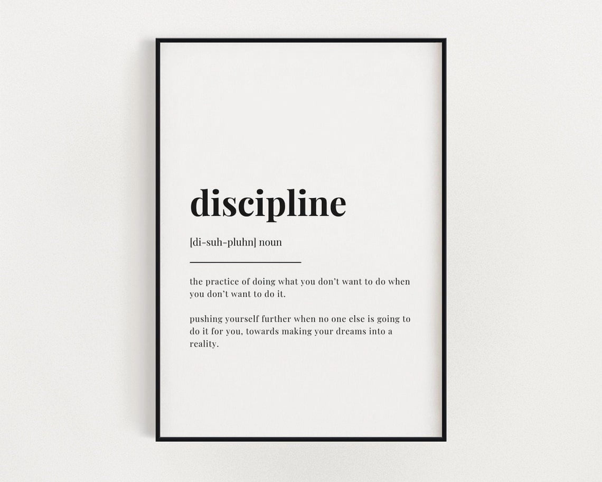 Discipline Definition Print, Wall Art, Definition Print, Home Décor ...