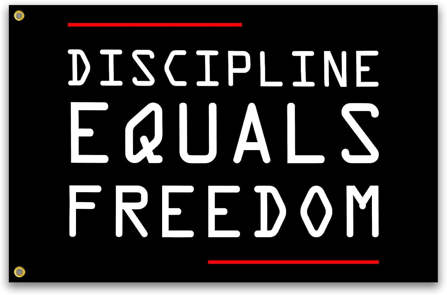 Discipline Equals Freedom Flag 3x5 FT Motivational Flag for Home Gym ...