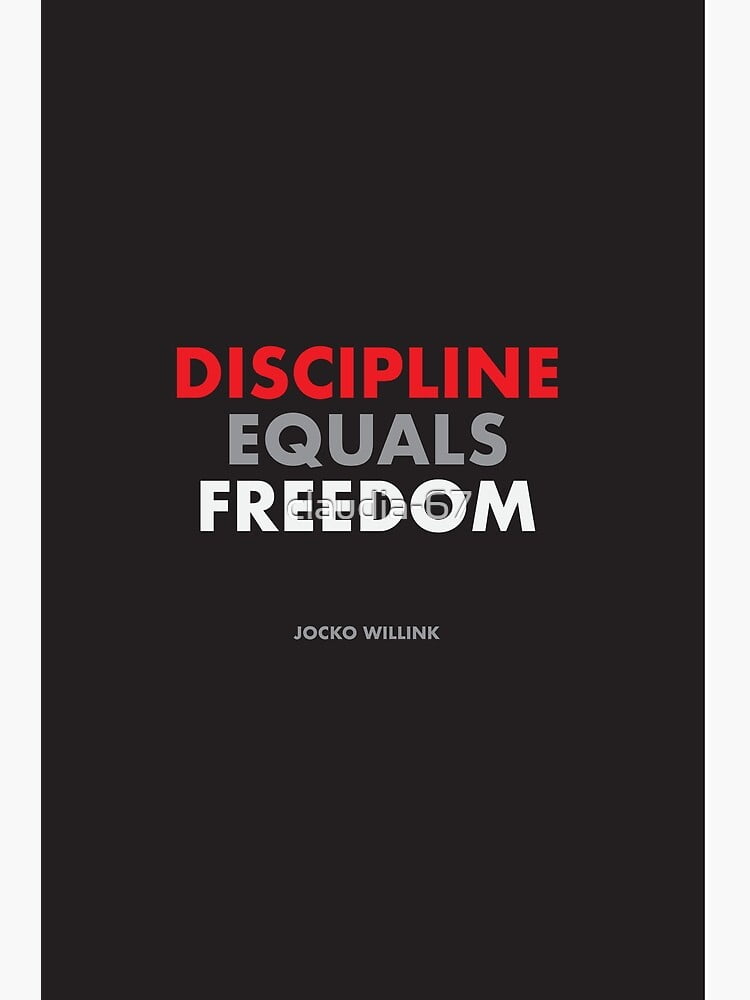 "Discipline Equals Freedom" Jocko Willink Canvas Poster Decor Landscape ...