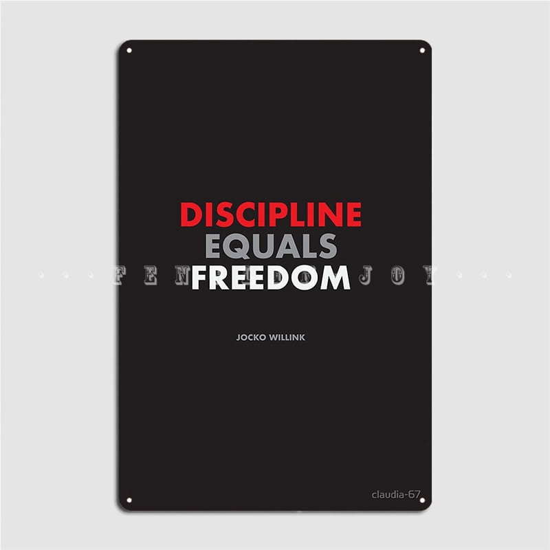 Discipline Equals Freedom Jocko Willink Metal Sign Plaques Club Bar ...