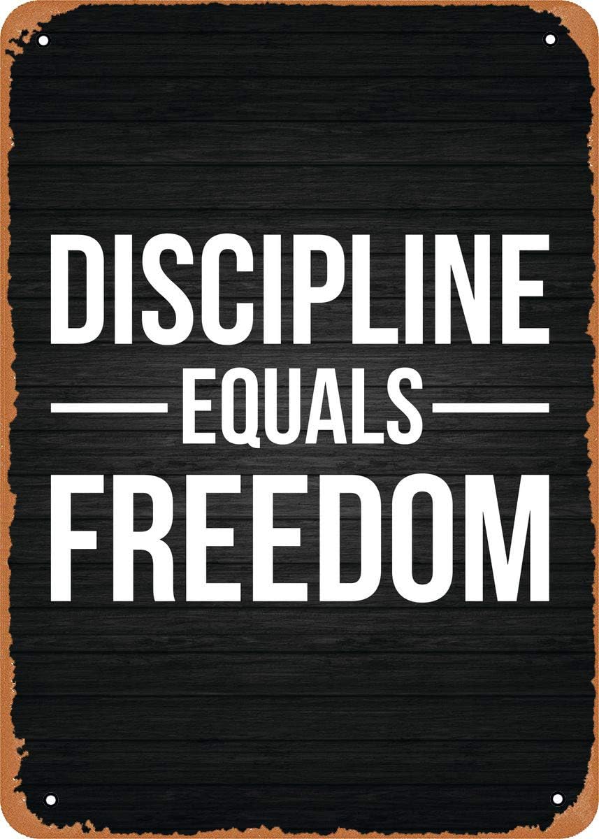Discipline Equals Freedom Metal Signs-Metal Tin Signs Exquisite Wall ...