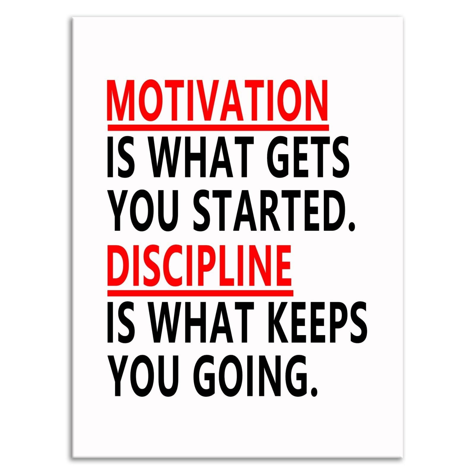 Discipline Motivation Poster Motivational Canvas Wall Art Office Wall ...