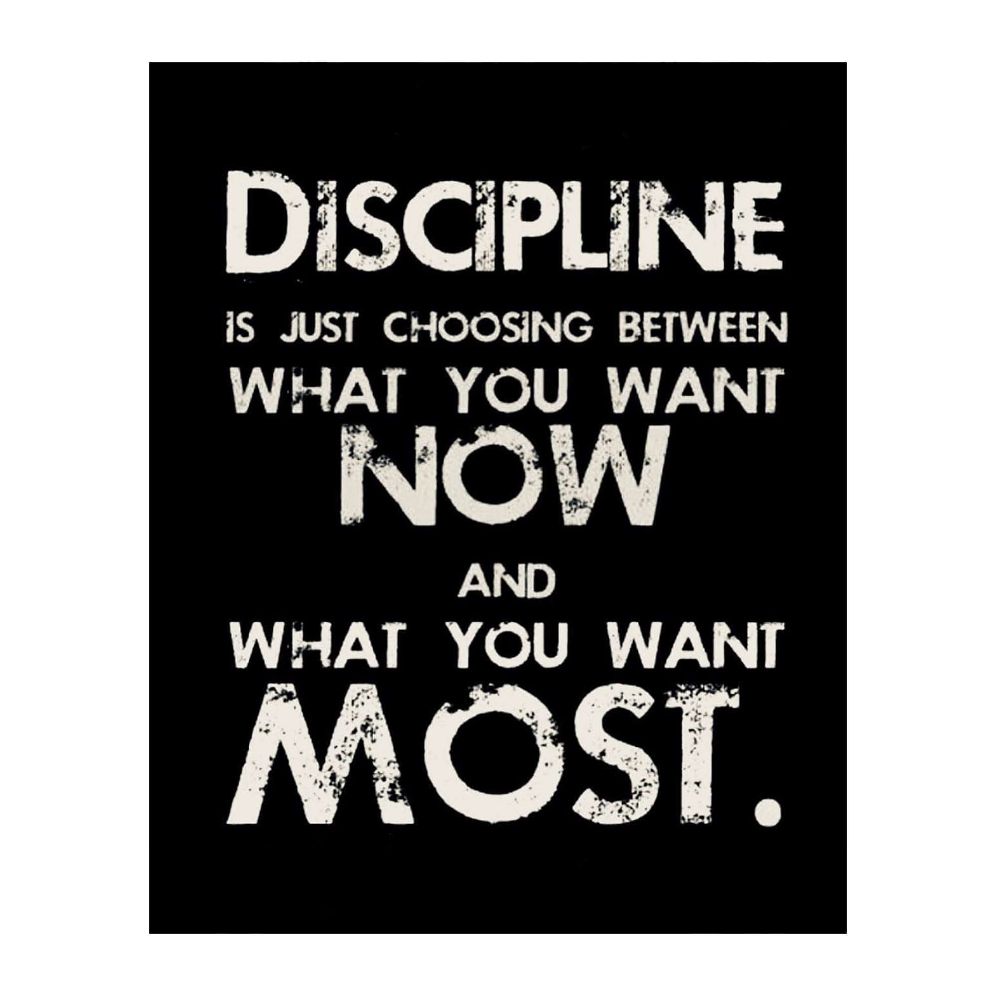 Discipline Motivational Wall Art Print - Motivational Wall Decor for ...