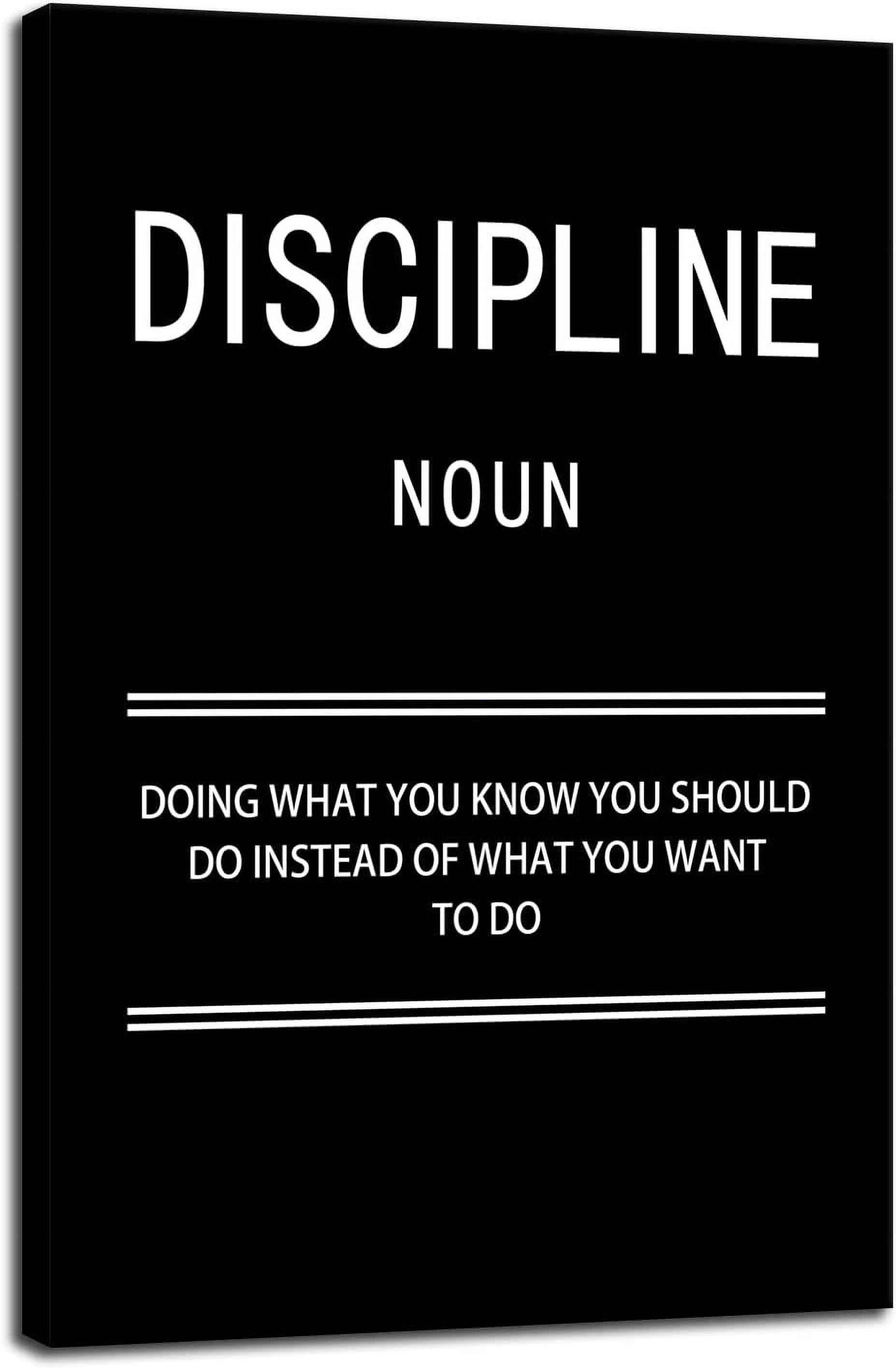 Discipline Noun Motivational Posters Inspirational Wall Art Picture HD ...