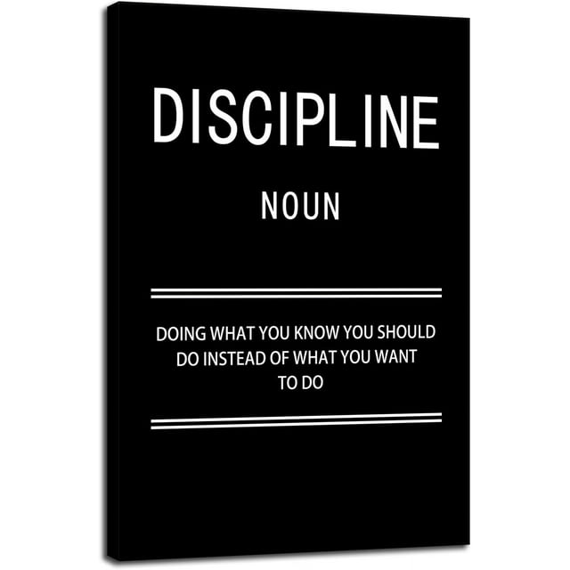 Discipline Noun Motivational Posters Inspirational Wall Art Picture HD ...