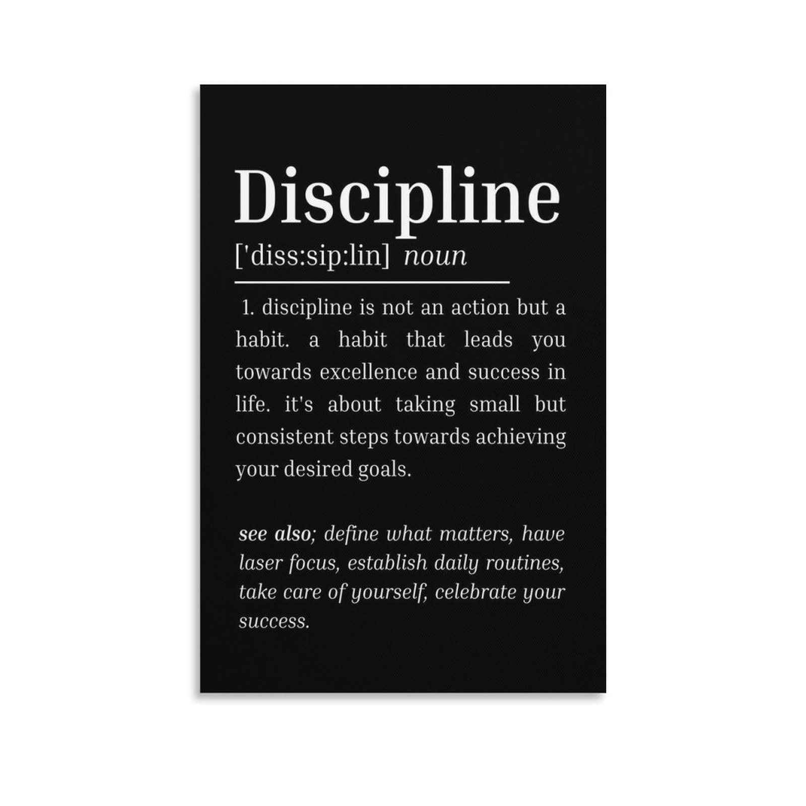 Discipline Posters Art Print Wall Photo Paint Poster Hanging Picture ...