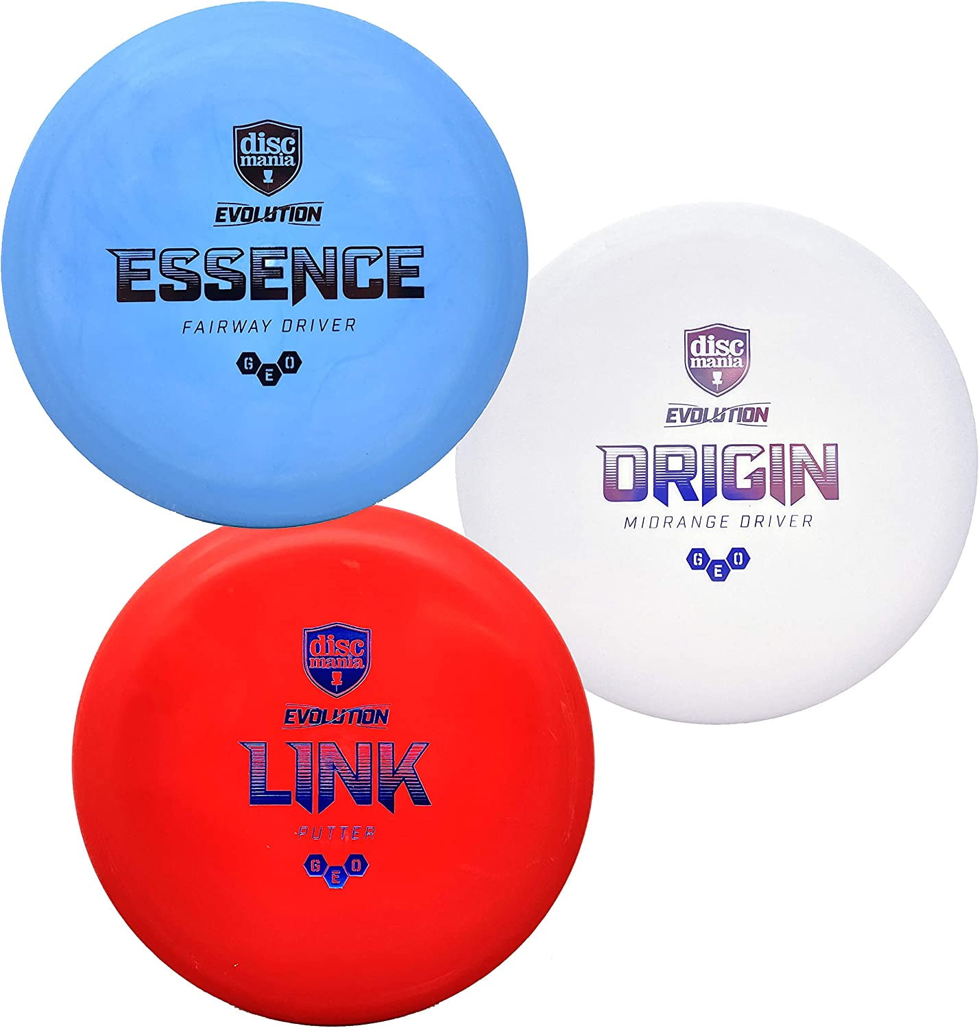 Discmania Evolution GEO Disc Golf Set of 3 – Includes Disc Golf Putter ...
