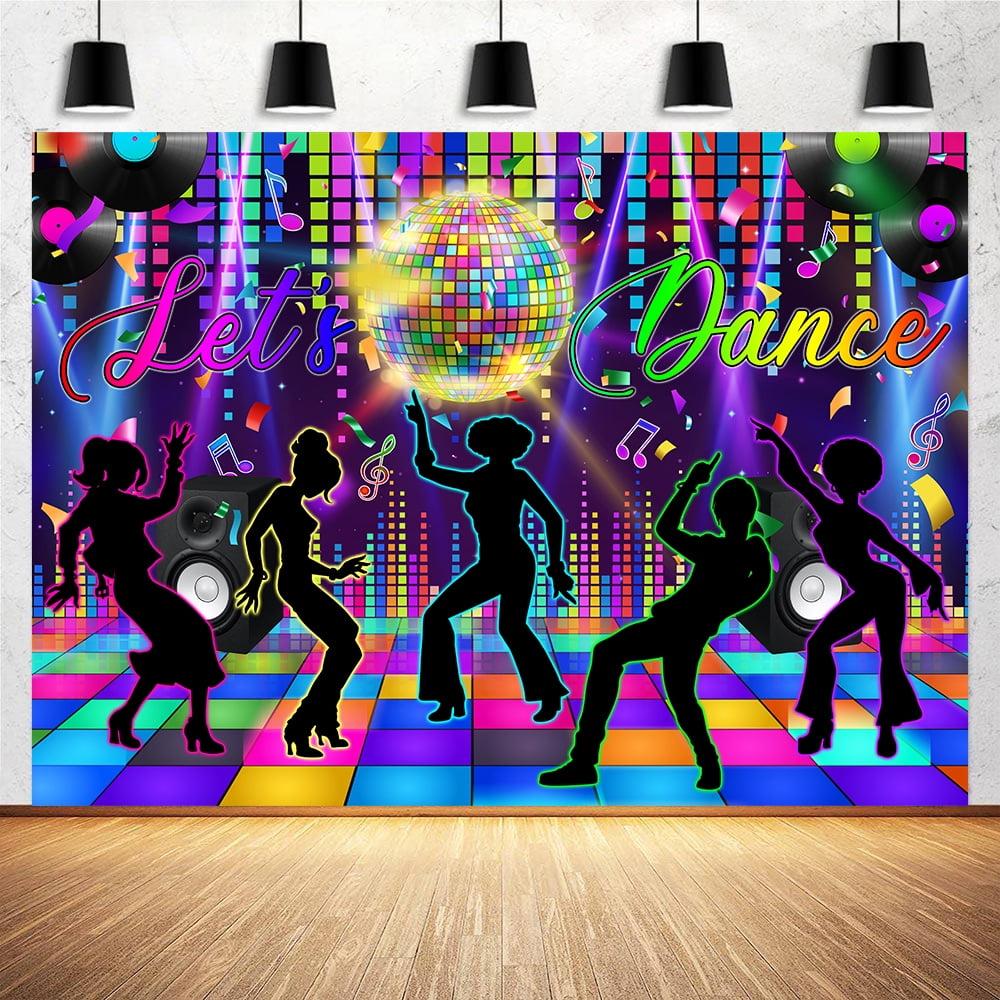 Disco 70S Party Decorations Backdrop Dance Music Theme Birthday Party ...