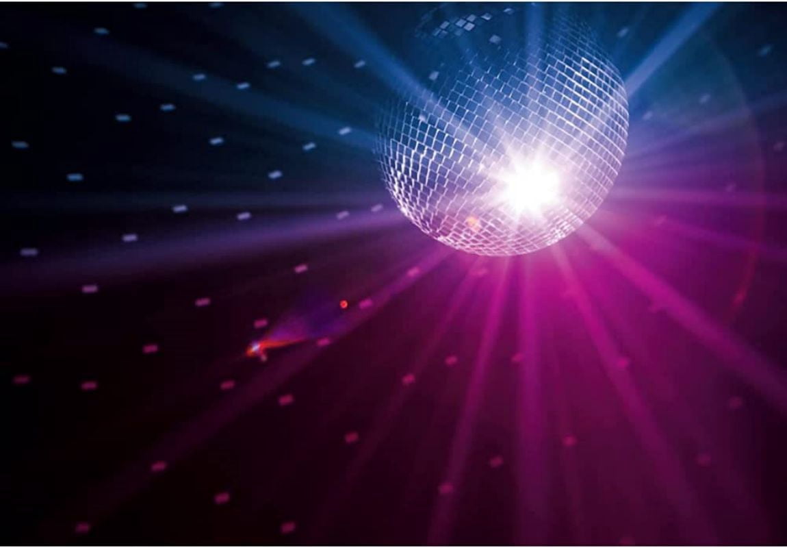 Disco Backdrop Night Club Neon Music Party 90s Shining Stage with ...