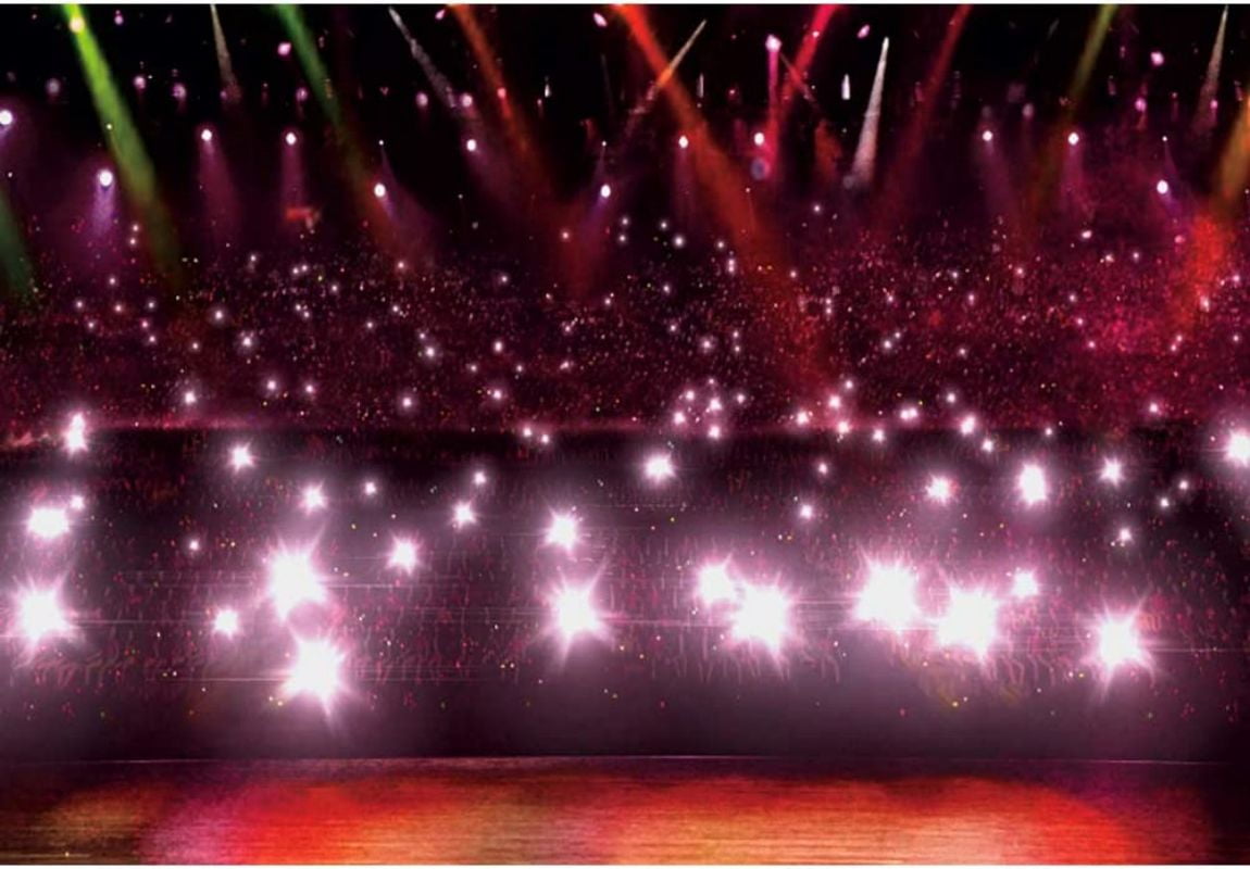 Disco Backdrop Night Club Neon Music Party 90s Shining Stage with ...