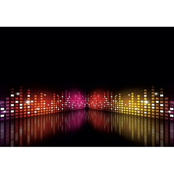 Disco Backdrop Night Club Neon Music Party 90s Shining Stage with ...
