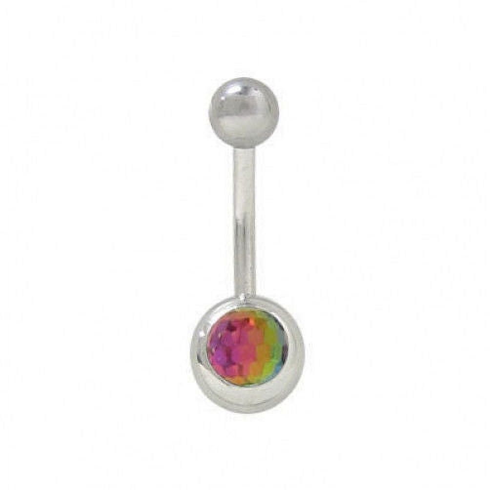 Sexy Women's Disco Ball Belly Button Ring in Surgical Steel - Walmart.com