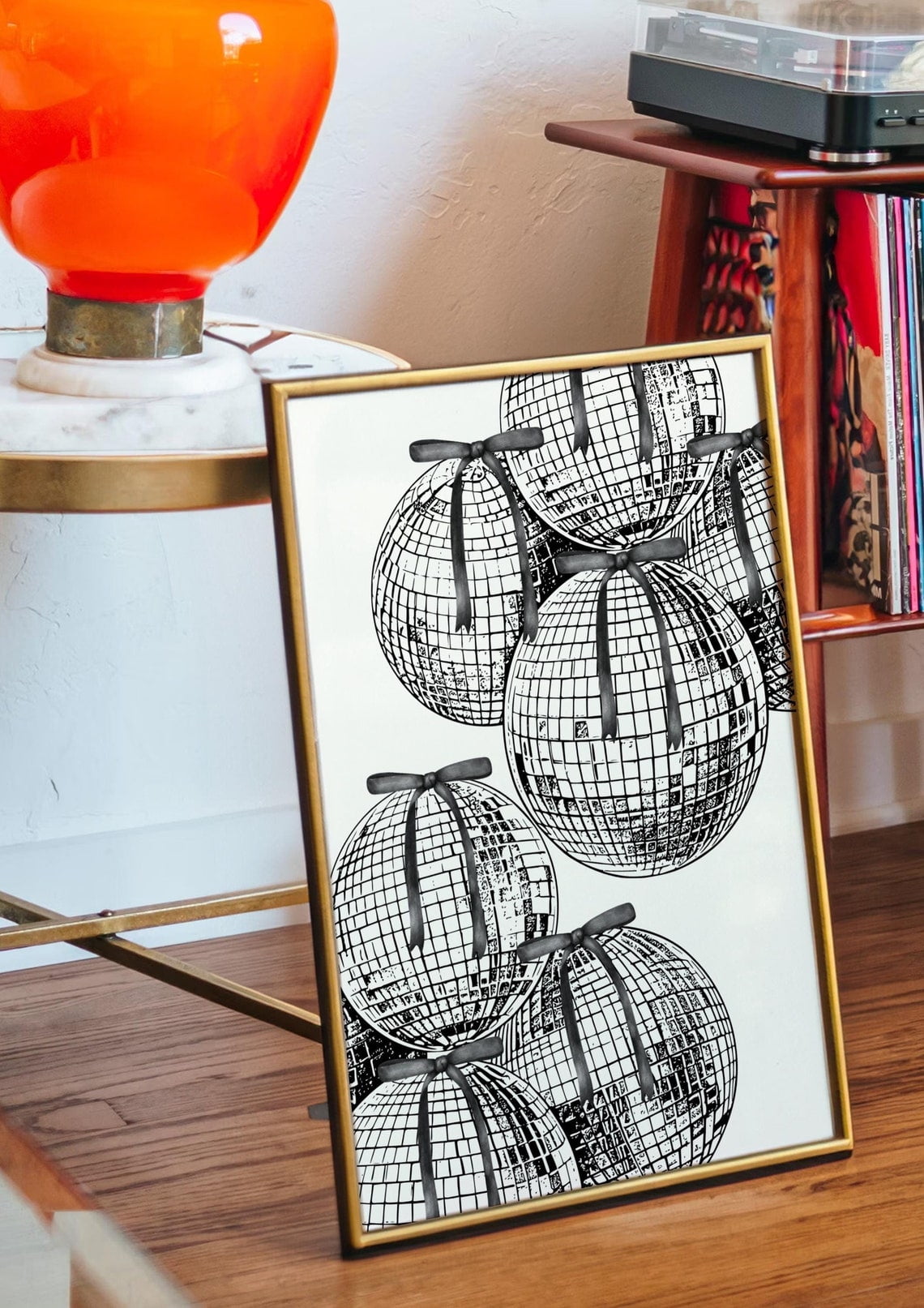 Disco Ball Bows Poster Girly Dorm Decor, 12x18 UNFRAMED - Walmart.com