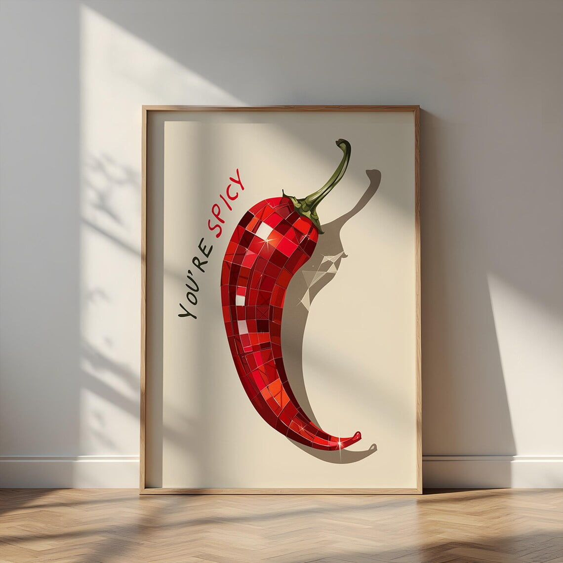 Disco Ball Chilli, You'Re Spicy Poster, Chilli Pepper Poster, Disco ...
