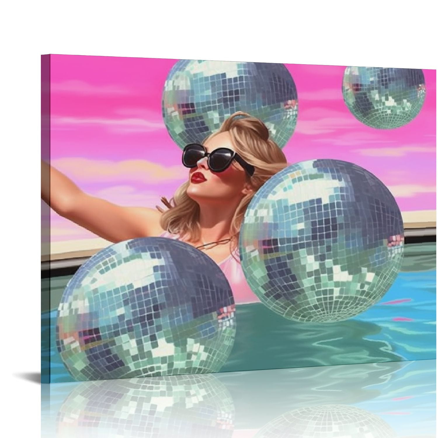 Disco Ball Decor Funky Posters Bedroom Aesthetic Unique Cocktail Wall ...