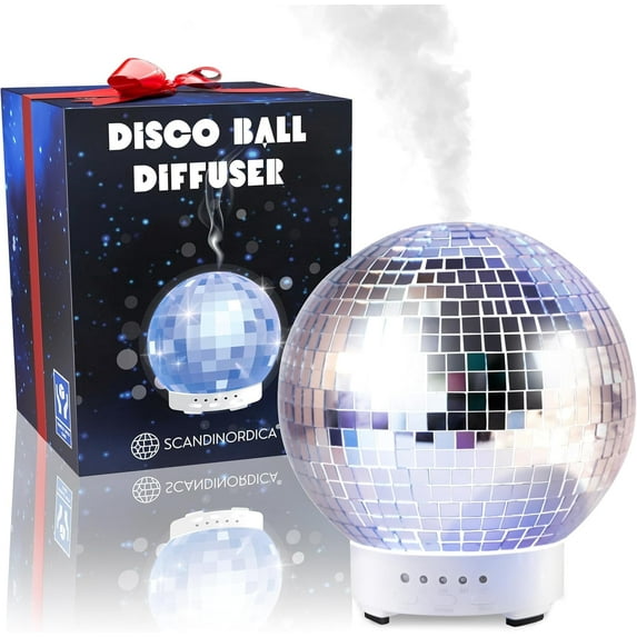 Disco Ball Diffuser - Essential Oil Aromatherapy Rotating Disco Diffuser, Silver 100ML ...