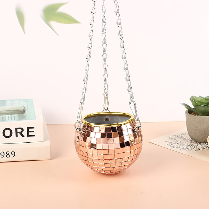Disco Ball Hanging Flower Pot For Indoor Plants Flower Planter Pots ...
